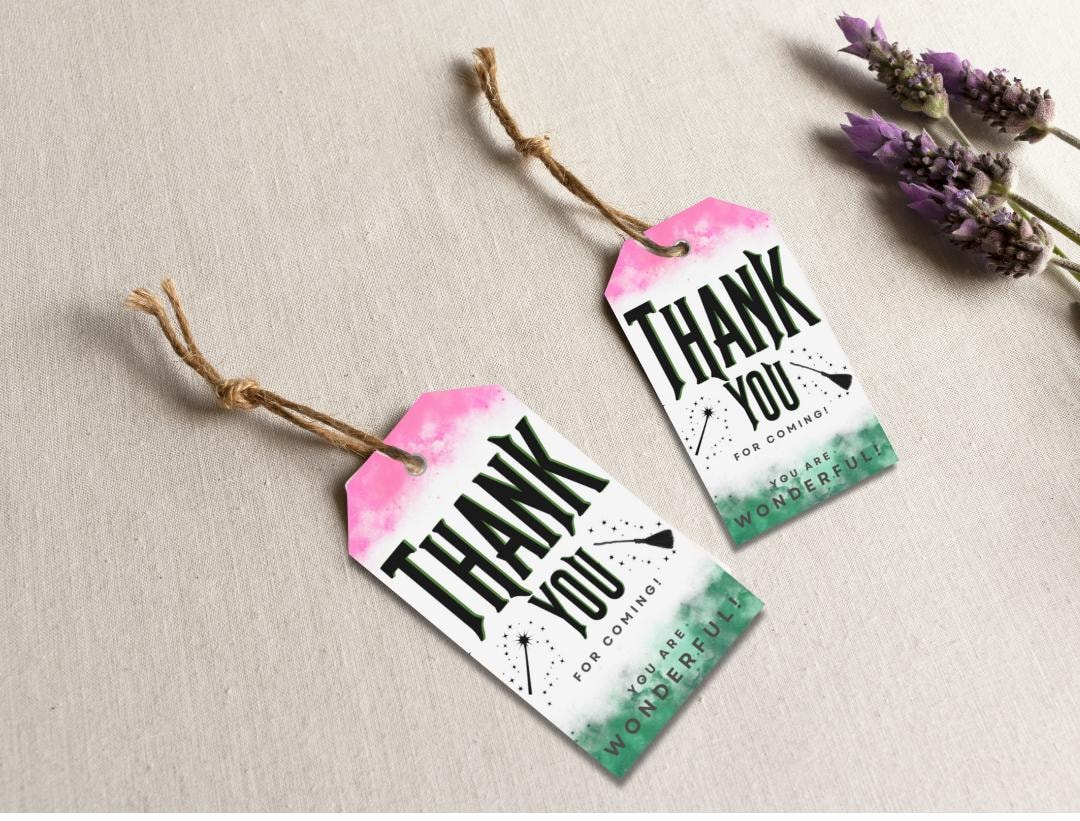 Printable Birthday Party Favor Tags Wicked the Movie Party Supplies ...