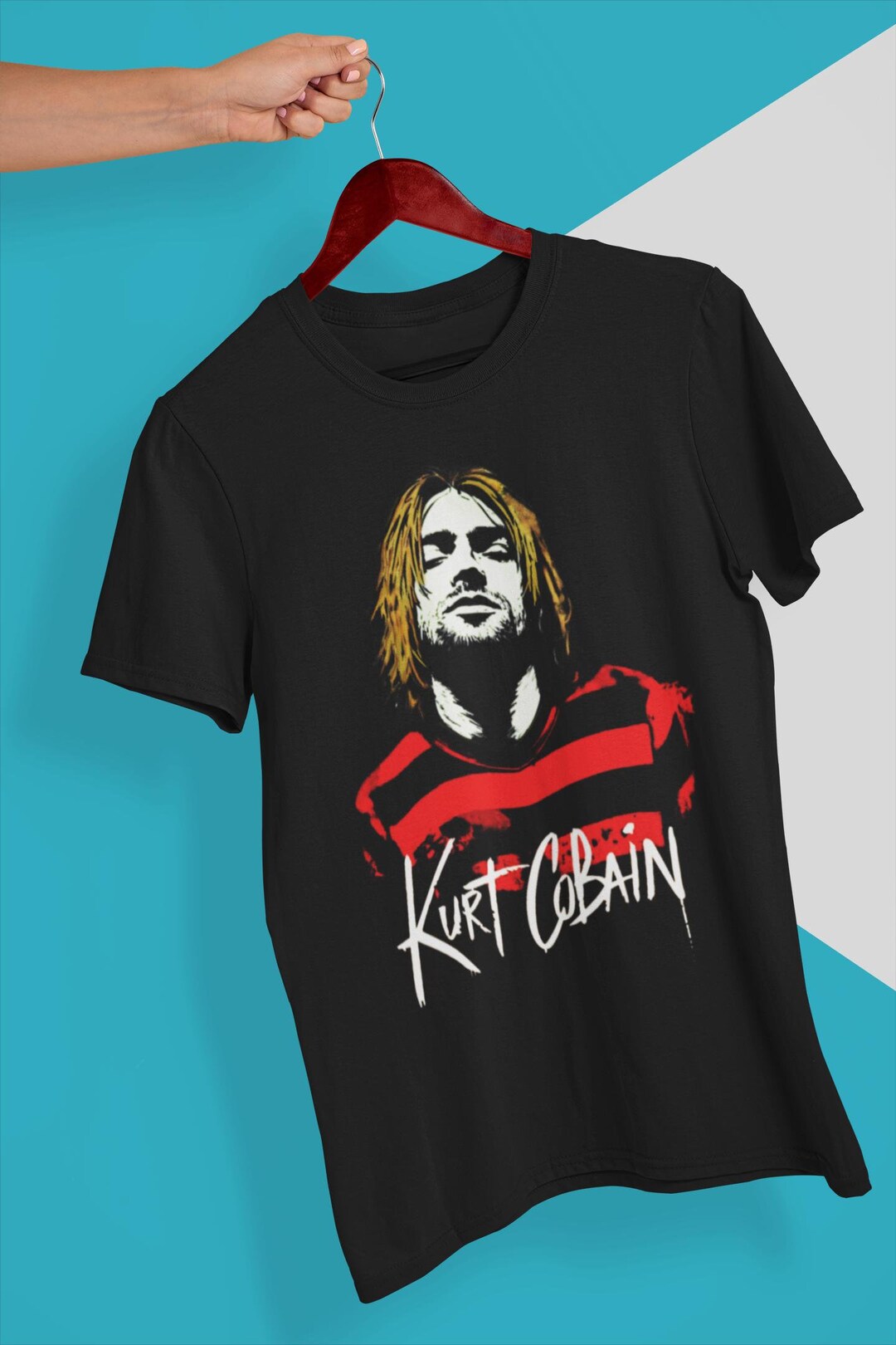 Kurt Cobain Nirvana Tribute T-shirt Grunge Rock Fan Merch in Memory of ...