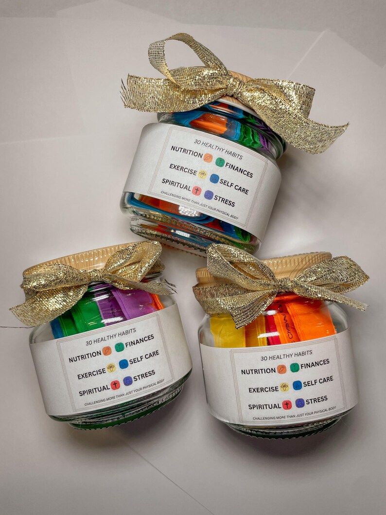 30 Healthy Habits Jars, Gift for Him Her, Faith, Encouragement, DIY ...