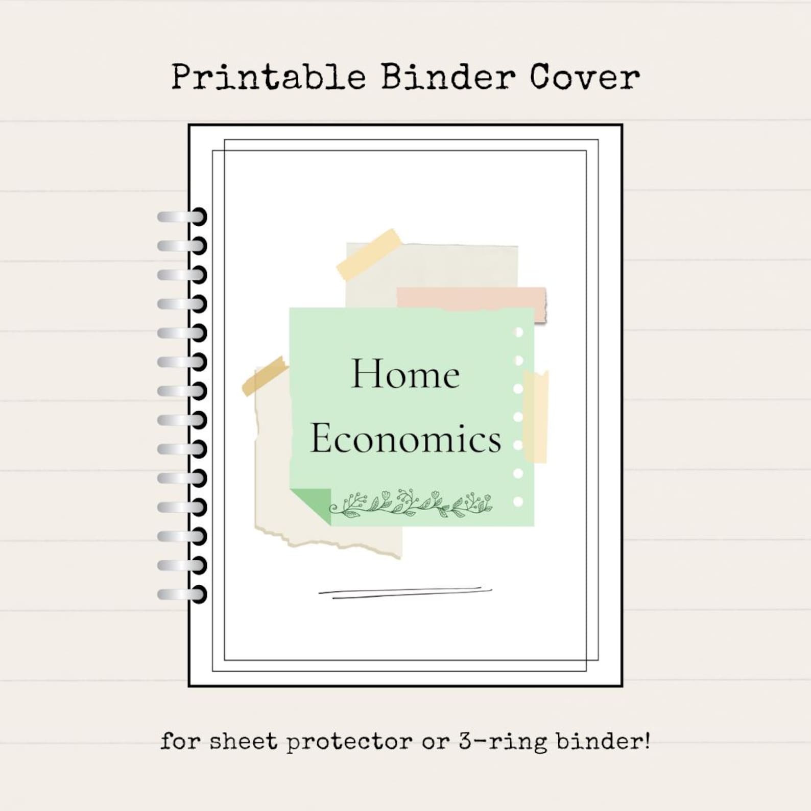 School / College Binder Covers - Printable Binder Covers - Instant ...