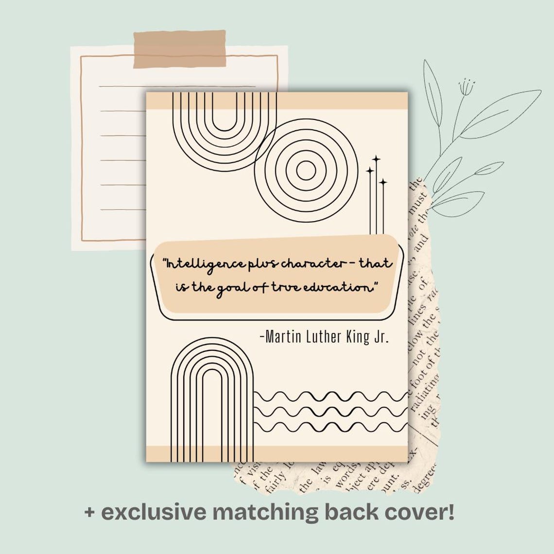Teaching Portfolio Cover - Printable Front & Back Portfolio Covers - Etsy