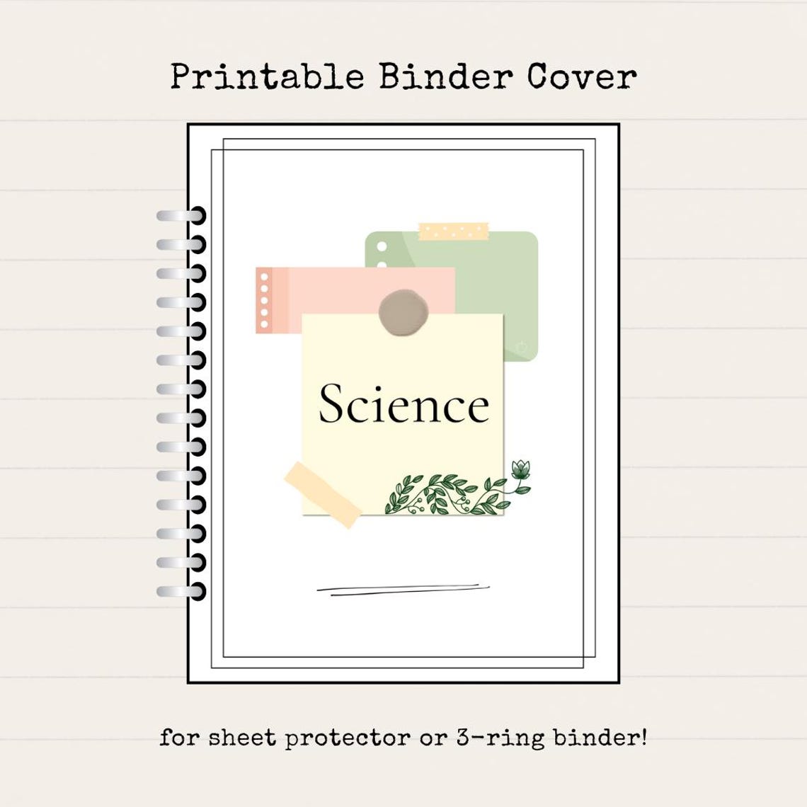 School / College Binder Covers - Printable Binder Covers - Instant ...