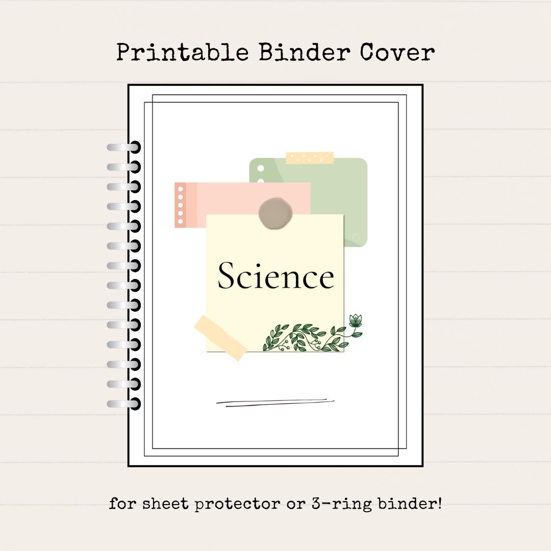 School / College Binder Covers - Printable Binder Covers - Instant ...