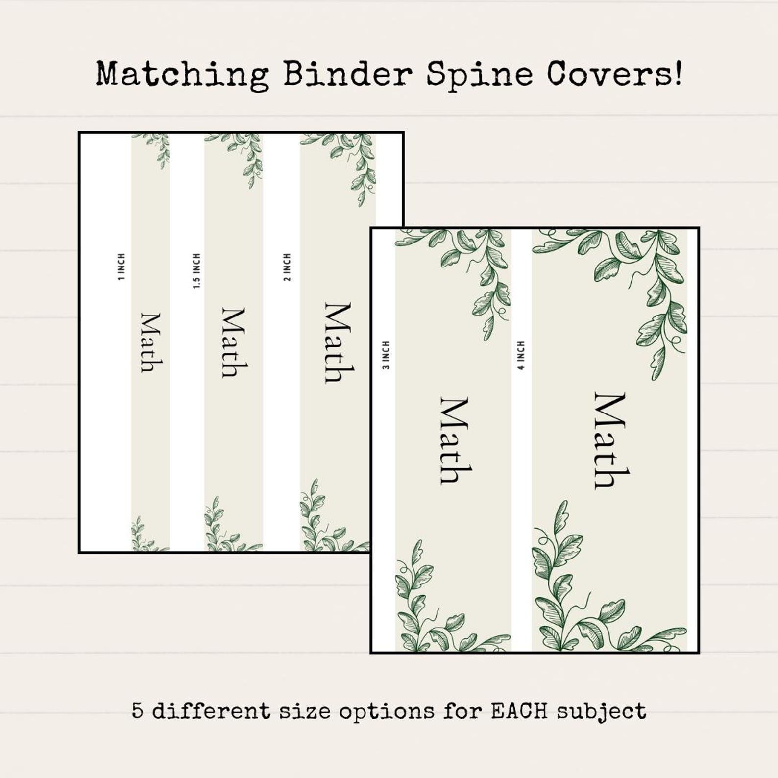 School / College Binder Covers - Printable Binder Covers - Instant ...