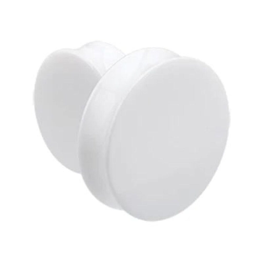 Pairs of Flat Face White Acrylic Double Flare Plugs Ears Gauges 28 to ...