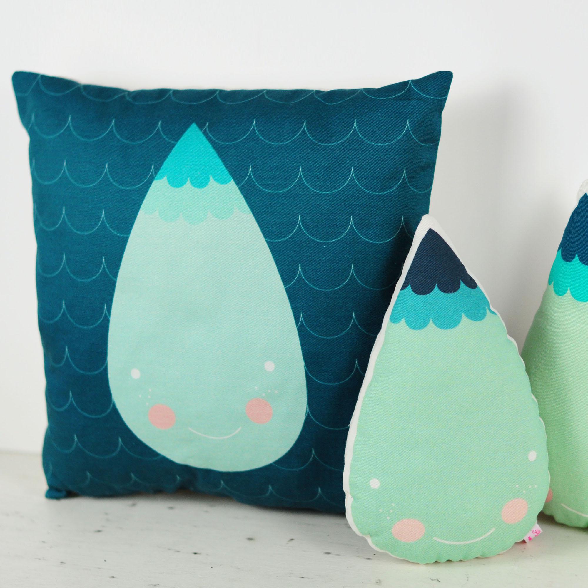 Mini Raindrop Pillow in Mint for Baby Shower Gift, by Pinknounou - Etsy