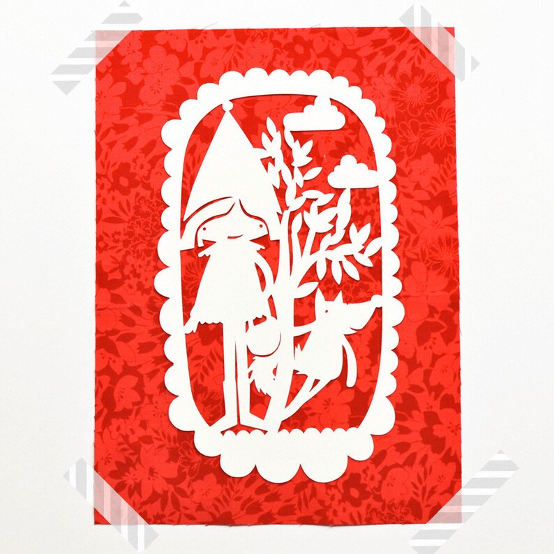 Paper Cut Out Poster for Nursery Room, Fairy Tales, Paper Cut Art ...