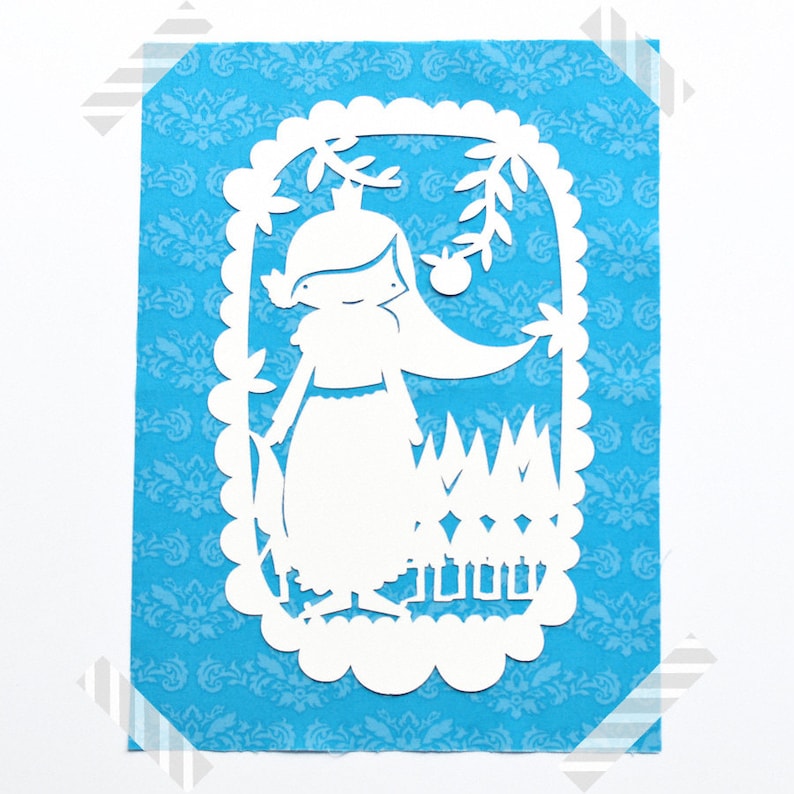 Paper Cut Out Poster for Nursery Room, Fairy Tales, Paper Cut Art ...