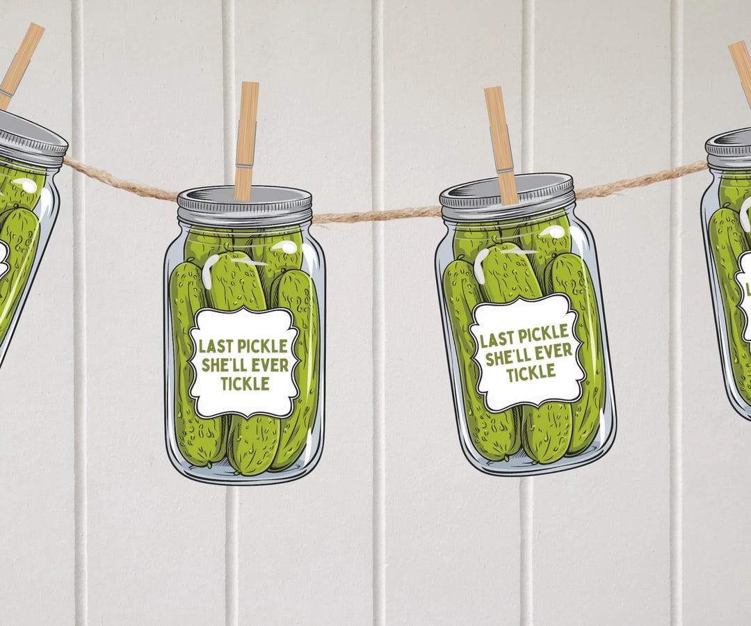Pickle Bachelorette Banner, Funny Bridal Shower Decor (digital Download ...