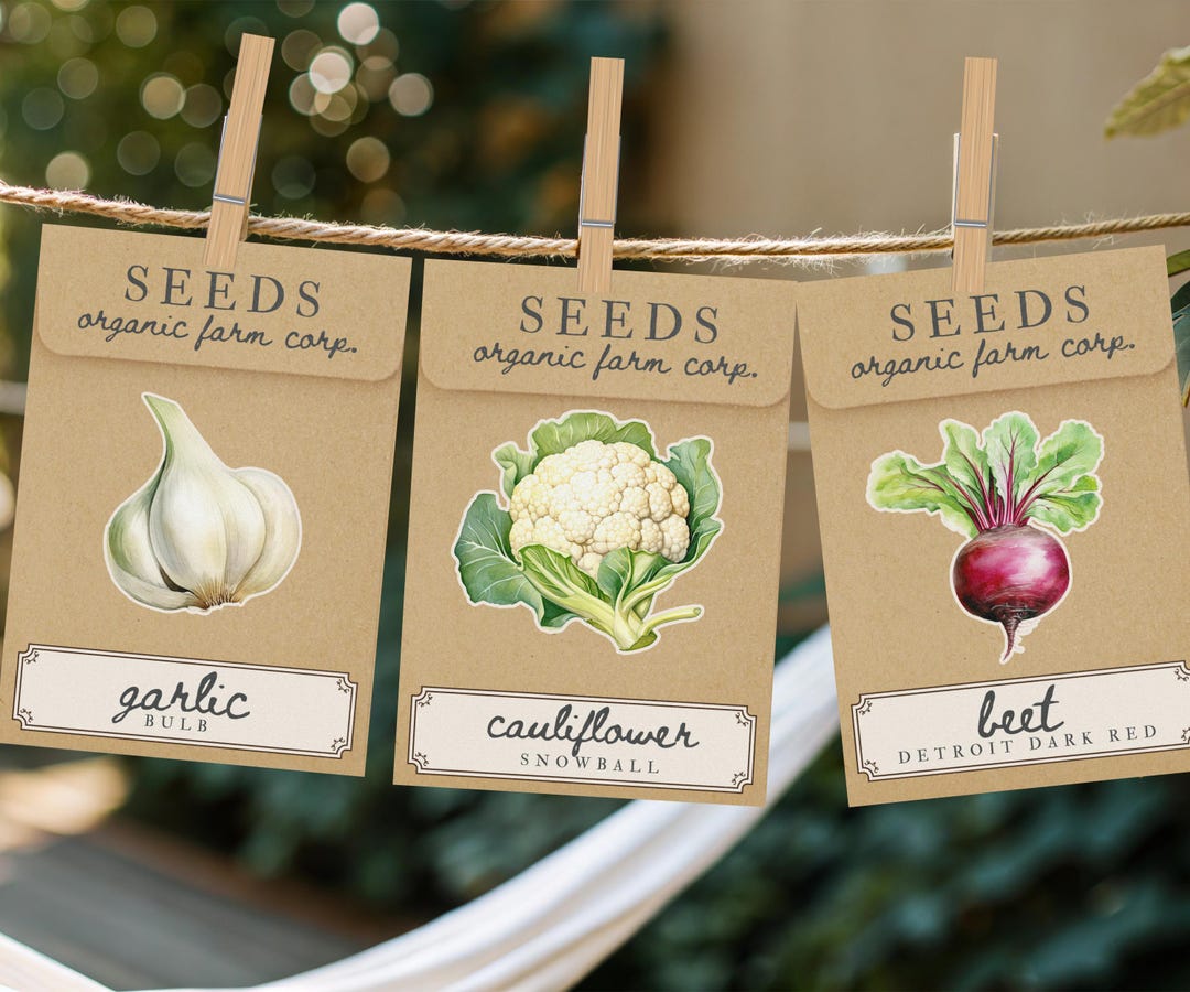 Farmers Market Baby Shower Banner, Seed Packet Design (printable) - Etsy