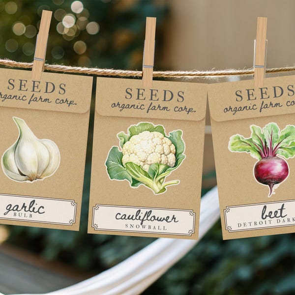 Seed Packet Garland - Etsy