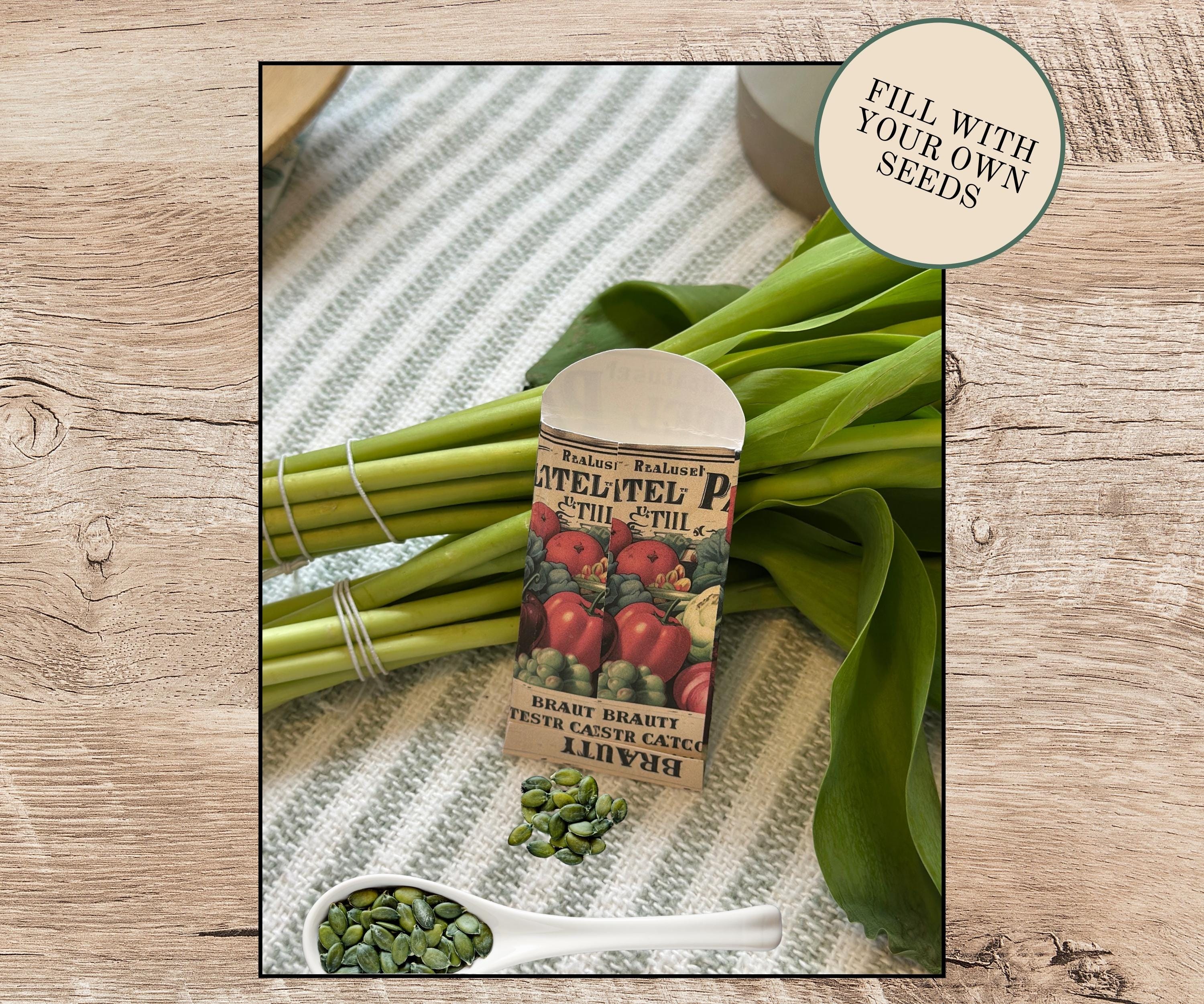 Custom Seed Packet, Seed Packet Favors, Vegetable Seeds, Baby Shower ...