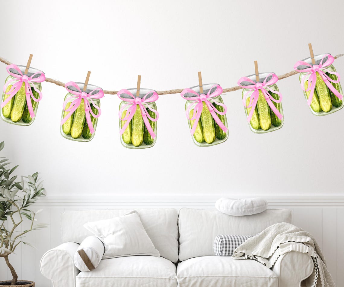 Pickle Bachelorette Banner, Pickle Jar Coquette Decor (digital Download ...