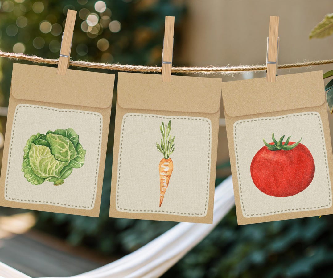 Vegetable Seed Baby Shower Banner, Garden Theme (instant Download) - Etsy