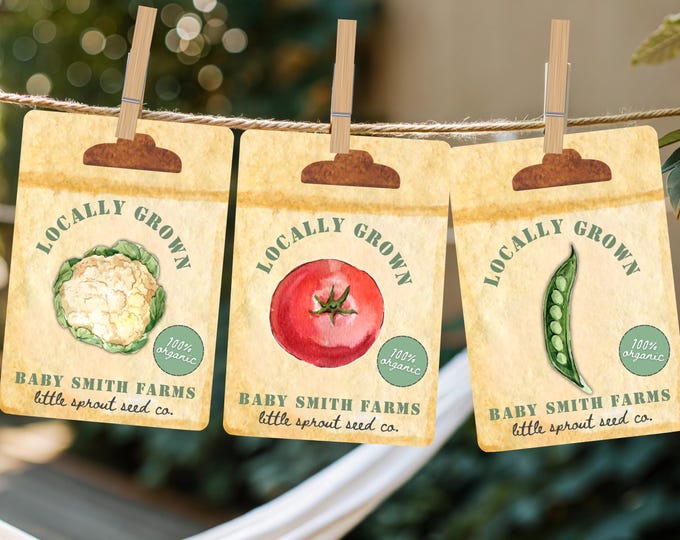 PRINTABLE Vintage Seed Banner, Farmers Market, Fruit and Vegetables ...