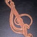 Wire Pendant Trebble Clef Copper/sterling Silver - Etsy