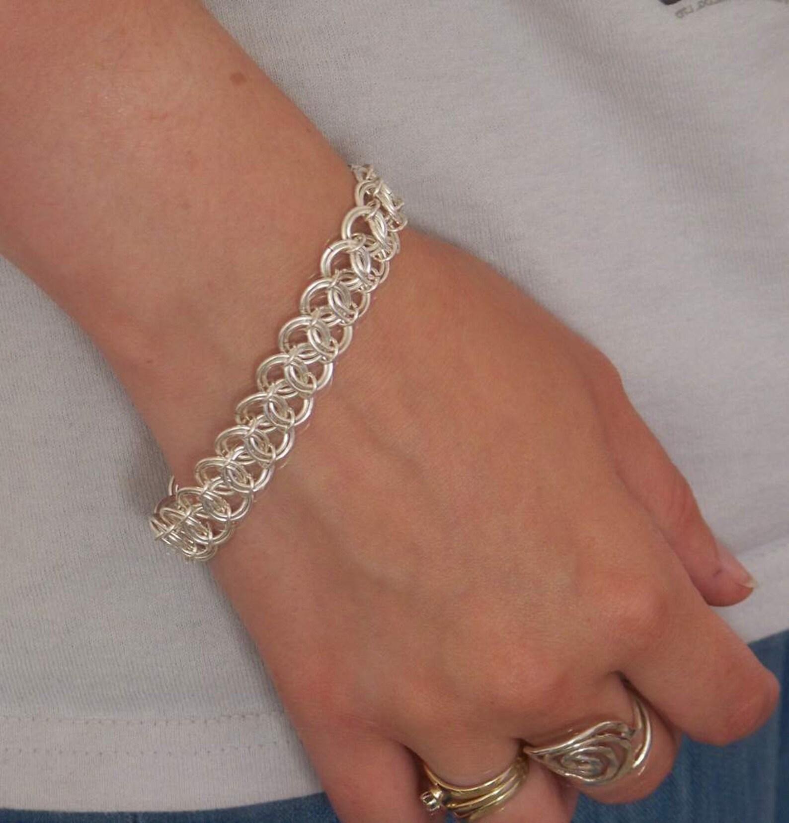 Chainmaille Bracelet - Silver Plated or Gold Plated Non Tarnish - Etsy