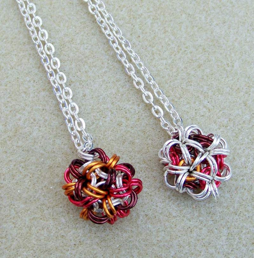 Ball Chainmaille Pendant. Choose Your Color - Etsy