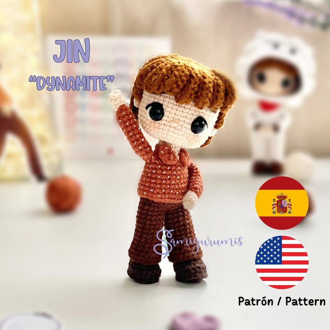 JIN Crochet Pattern, Amigurumi, Dynamite Outfit, Kpop, PDF in Spanish ...