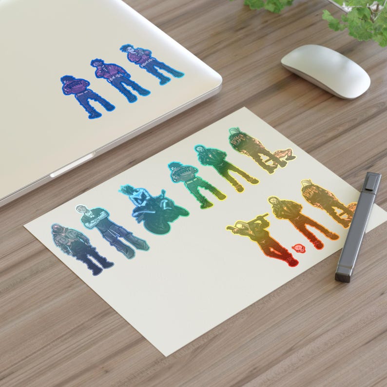 RED X Collection Sticker Sheets | Cool Art for Journals, Laptops, Water ...