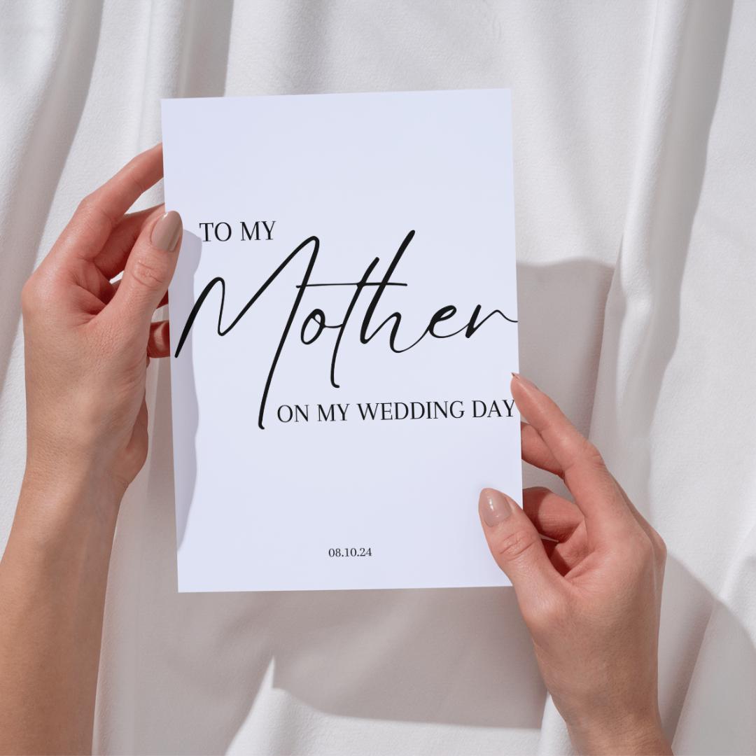 Letter to Parents Wedding Day, to My Mother, to My Father, to My Mother ...