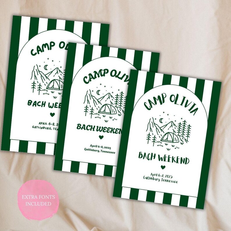 Camp Bach / Bachelorette Invitation + Weekend Details & Camp Rules ...