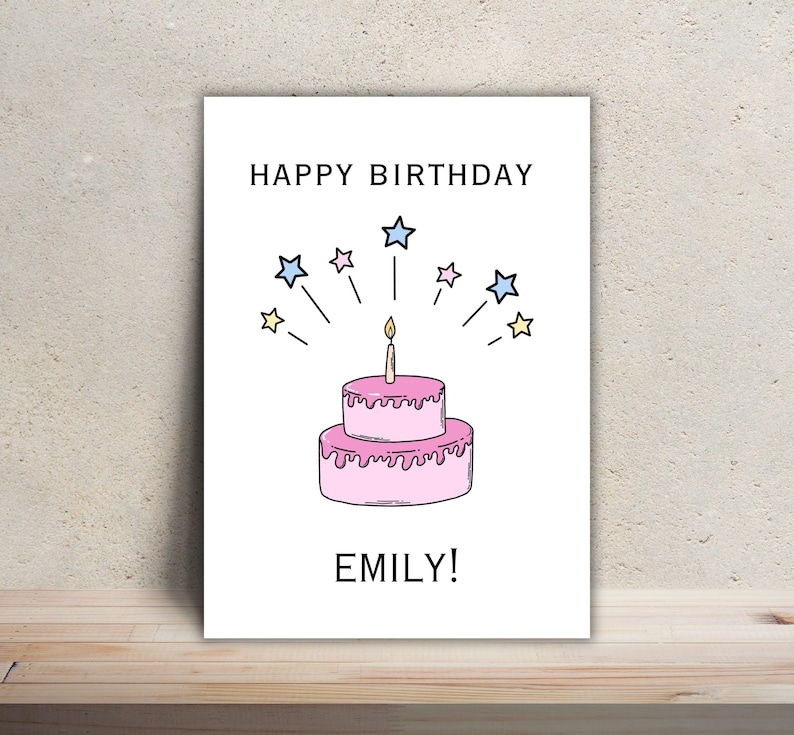 Printable & Editable Cute Birthday Card Instant Digital Download - Etsy