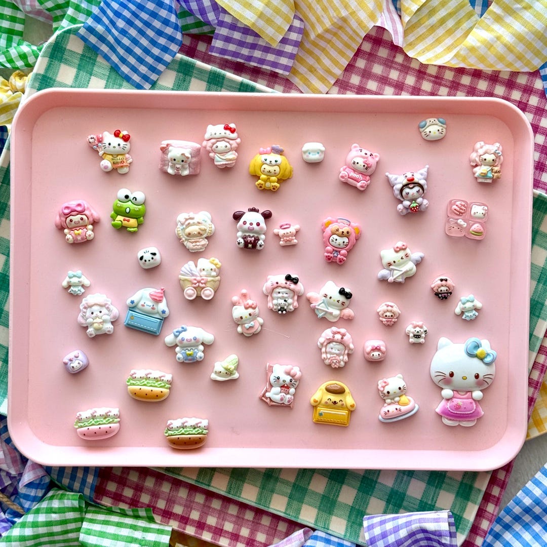 40 Pieces + 1, Sanrio Decoden Charms, Decoden Supplies, Decoden Charms ...