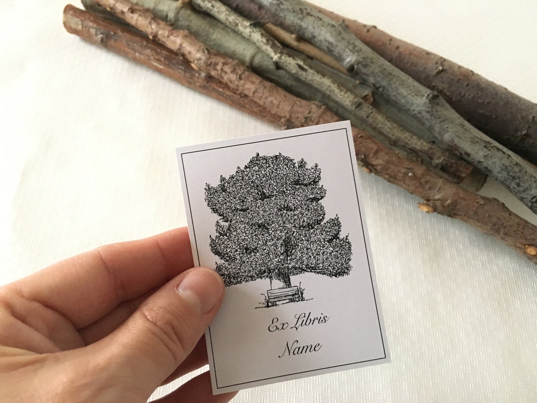 Ex Libris Sticker Chestnut Tree, Set of 50 Personalized Exlibris, Book ...