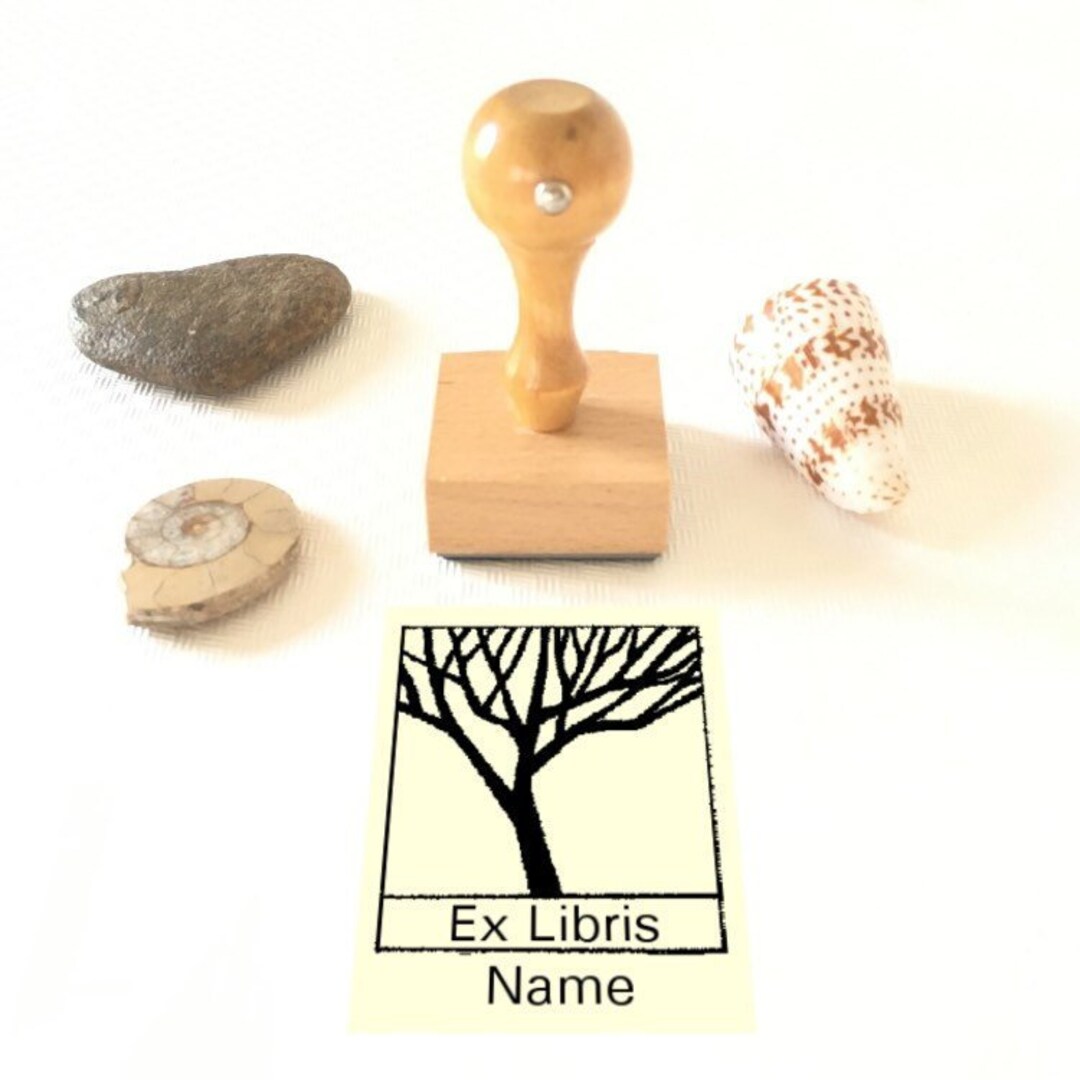 Ex Libris Stamp Tree Personalized Librarian Gifts Bookworm - Etsy