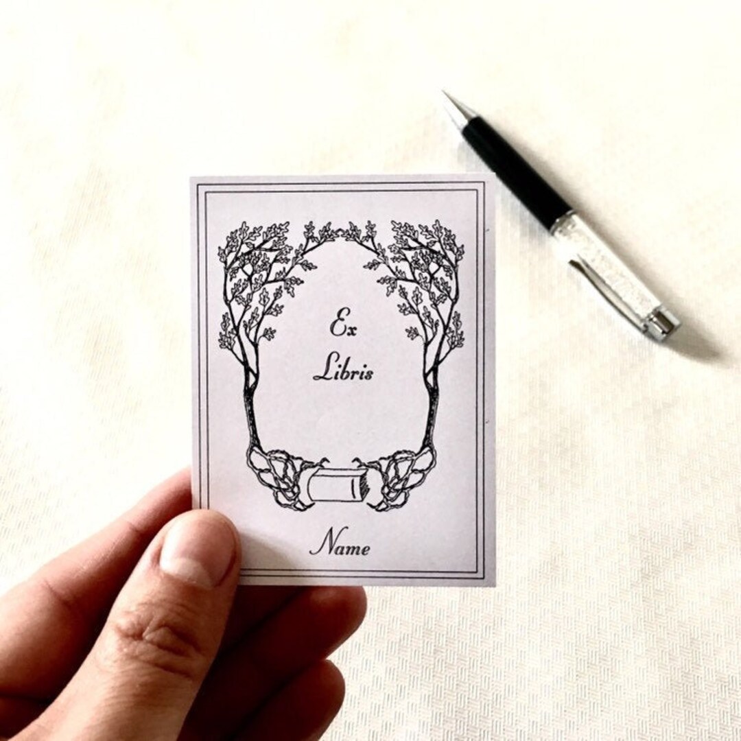 Ex Libris Book Oak, Set of 25 Custom Bookplates, Big Sister Gift ...