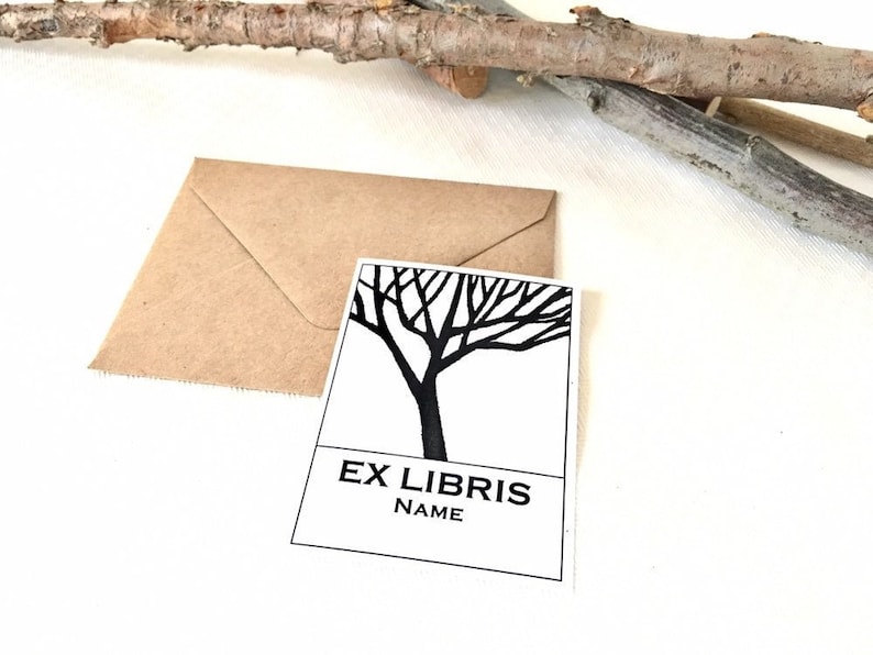 Ex Libris Sticker Tree 25 Personalized Exlibris 30th Birthday - Etsy
