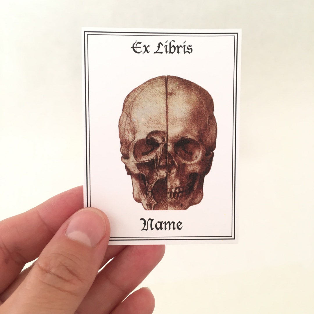 Ex Libris Skull, Literary Gifts, Medical Student Gift - Etsy