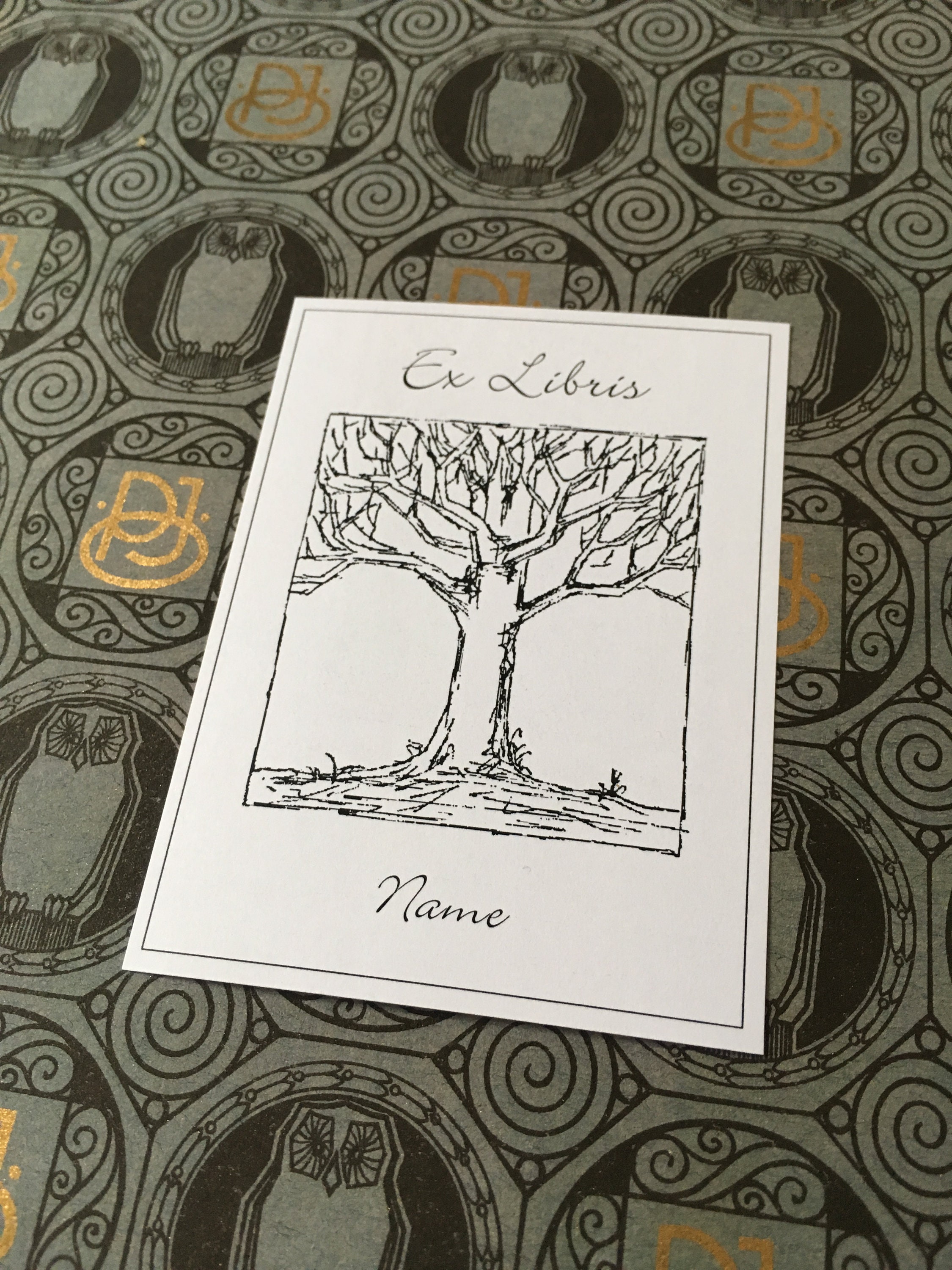 Ex Libris Sticker Tree Set of 15 Personalizes Exlibris | Etsy