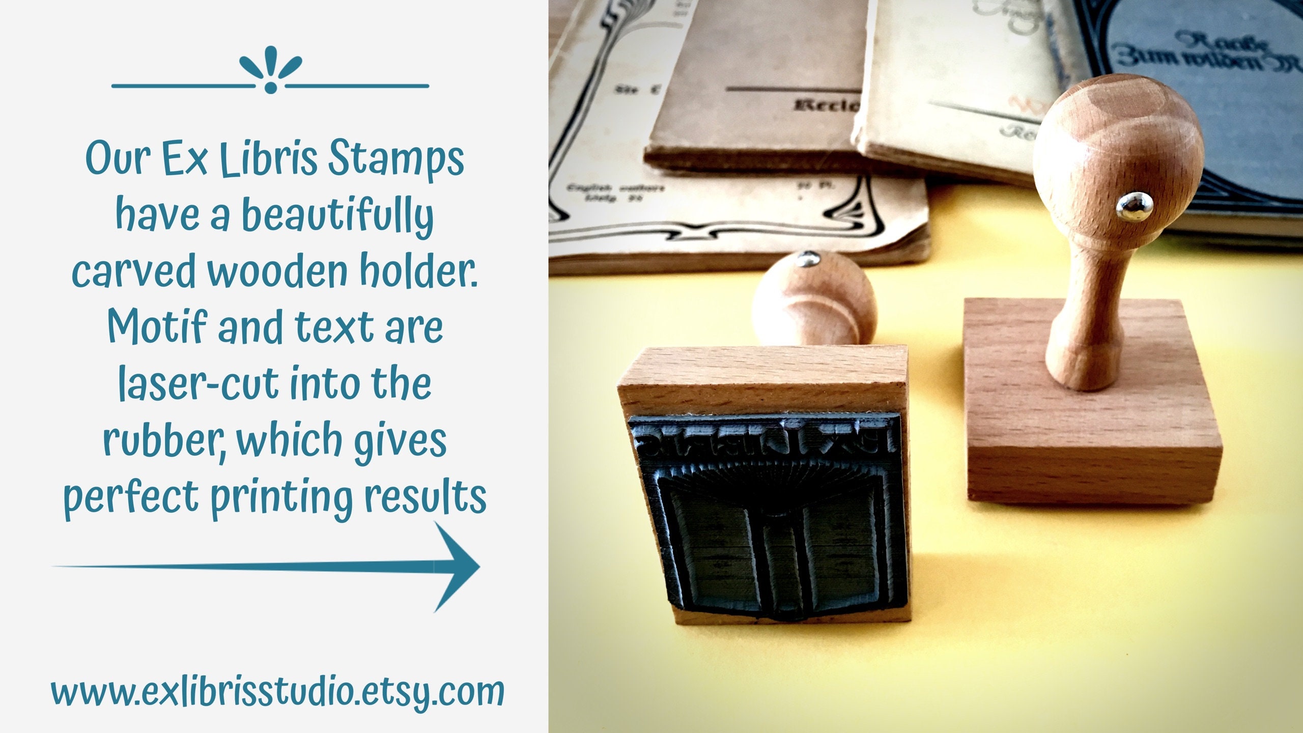 Ex Libris Stamp Raven Custom Library Stamp Bookish Gifts for | Etsy