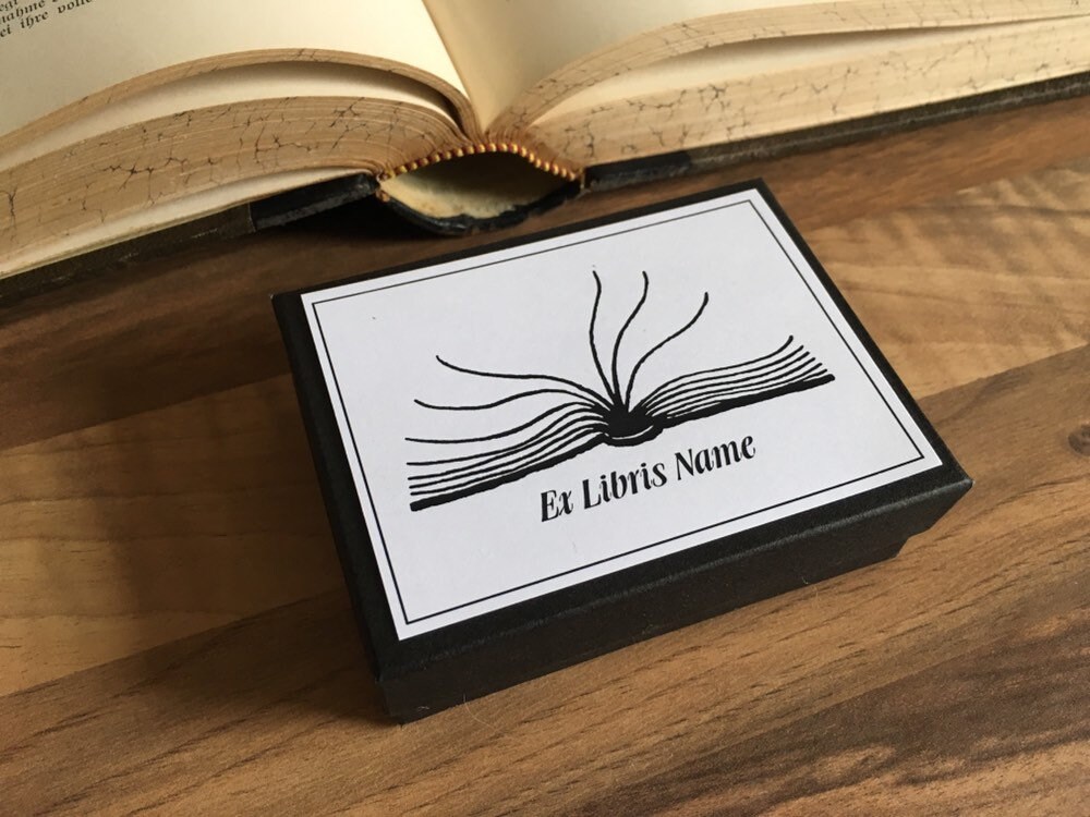 Exlibris Open Book 15 Custom Bookplates Big Sister Gift | Etsy