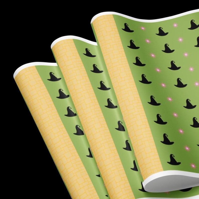 Wicked-inspired Wrapping Paper Set Elphaba & Glinda Design, Perfect for ...
