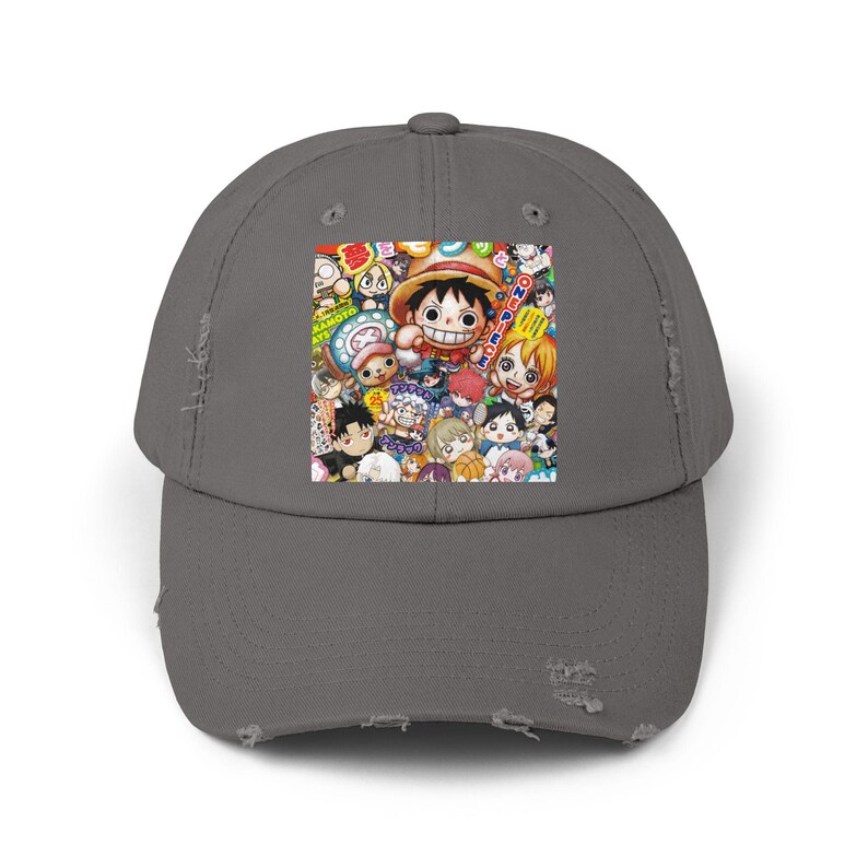 Luffy Nami Chopper Shonen Jump Cover Unisex Distressed Cap - One Piece ...