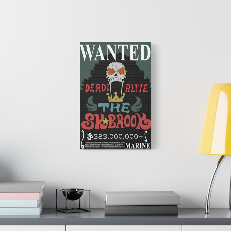 Brook Soul King Wanted Poster One Piece Canvas Wall Art 12x18 - Etsy