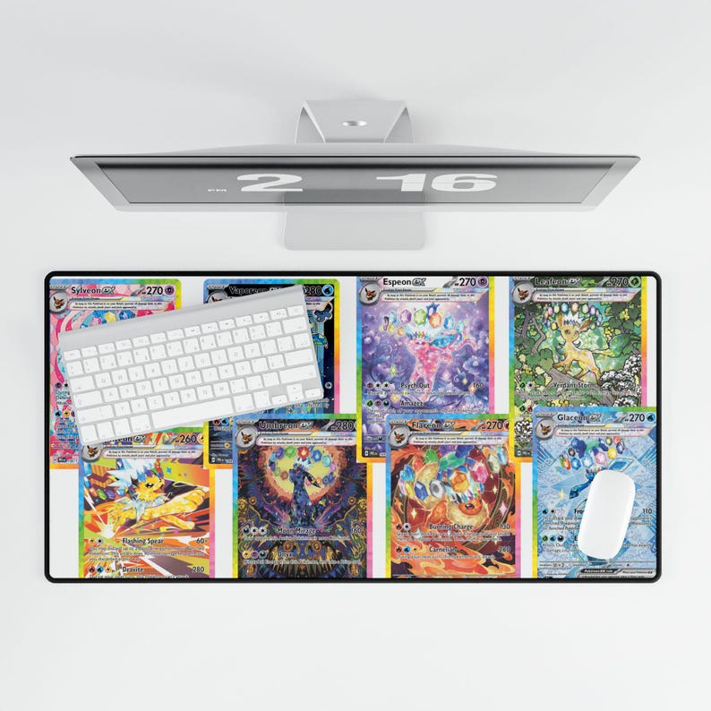 Prismatic Evolution Eeveelution Pokemon Desk Mat - Etsy