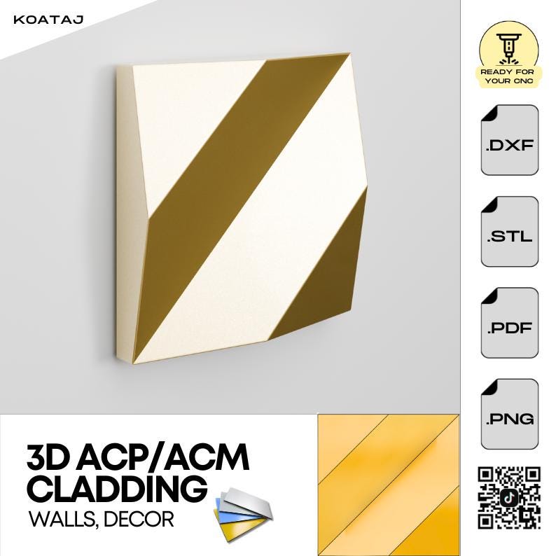 CNC 3D Wall Panel Design: SHAPE009 .dxf & .stl Files (digital Download ...