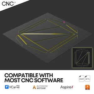 CNC 3D Panel Design Pack N1 - 15 Wall Panels – .dxf & .stl Files for ...