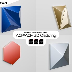 Cnc 3D Panel Design Pack – .dxf & .stl Files for ACP/ACM Cladding, Wall ...