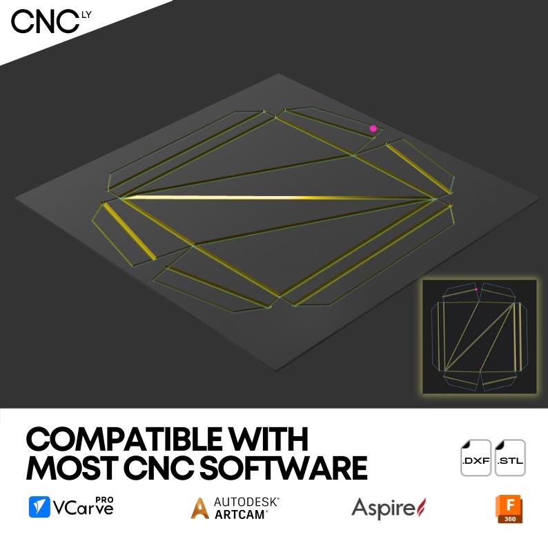 CNC 3D Panel Design Pack 13 – .dxf & .stl Files for ACP/ACM Cladding ...