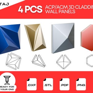 Cnc 3D Panel Design Pack – .dxf & .stl Files for ACP/ACM Cladding, Wall ...
