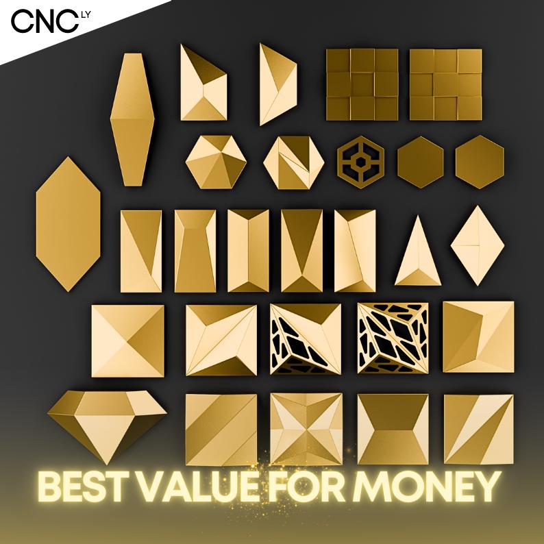 CNC 3D Panel Design Bundle - 28 Wall Panels – Includes Pack 13 + Pack 15 – .dxf & .stl Files for ...