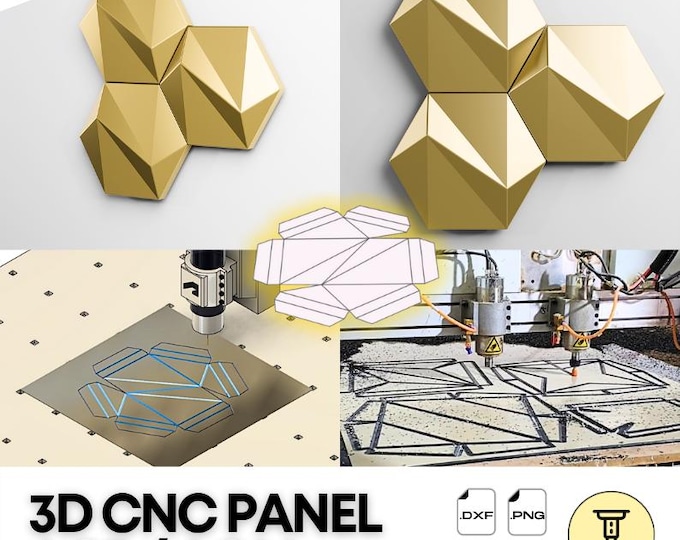 CNC 3D Wall Panel Design: SHAPE027 .dxf & .stl Files (digital Download ...
