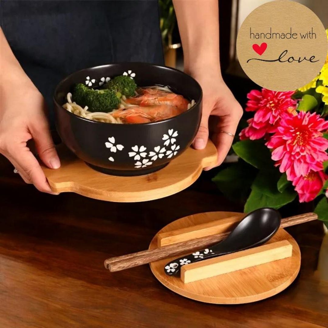 Japanese Kamameshi Ramen Bowl Set - Vintage Style Dragon Pattern ...