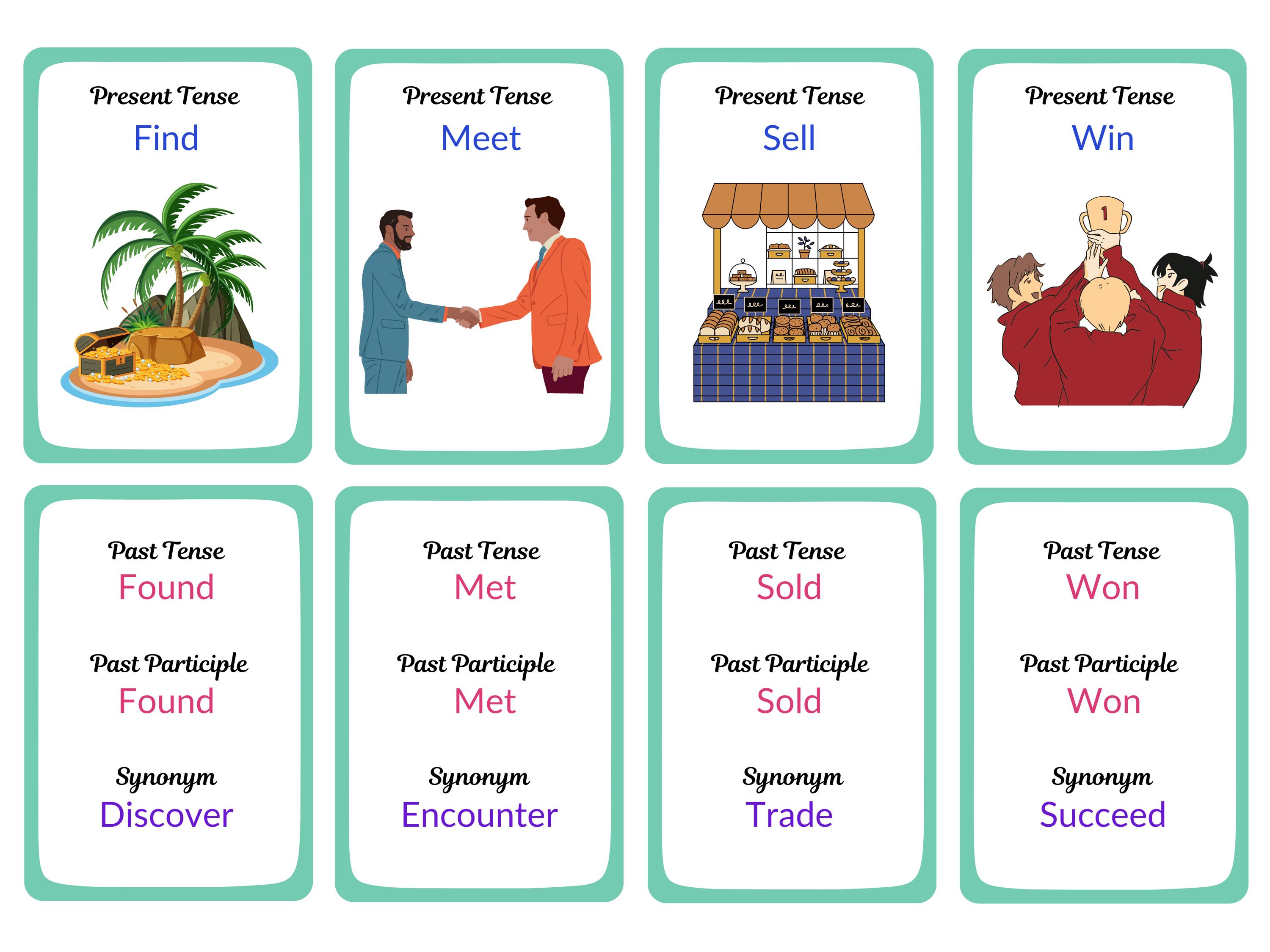 English Irregular Verbs Flashcards, English Irregular Verbs Printable ...