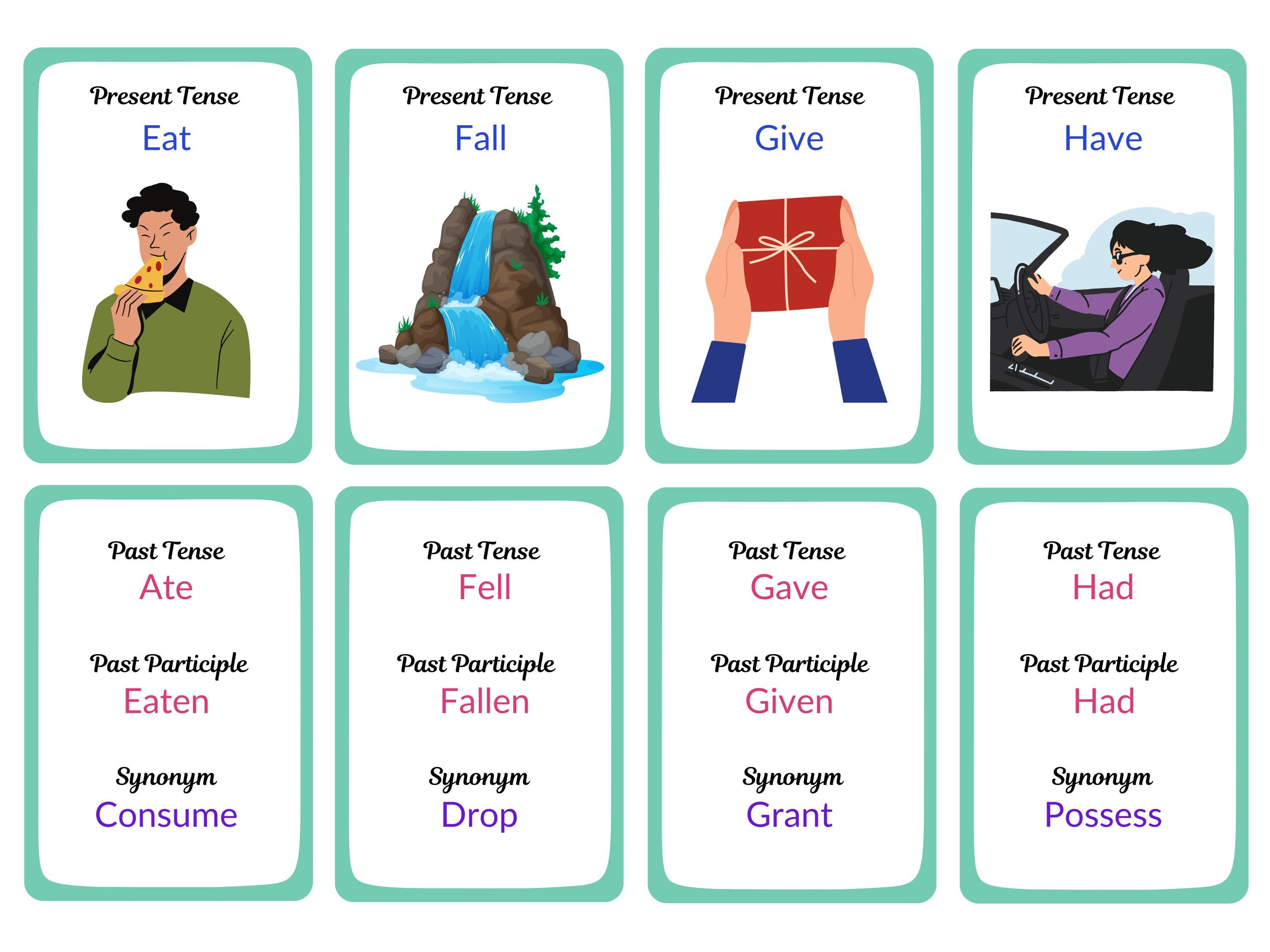 English Irregular Verbs Flashcards, English Irregular Verbs Printable ...